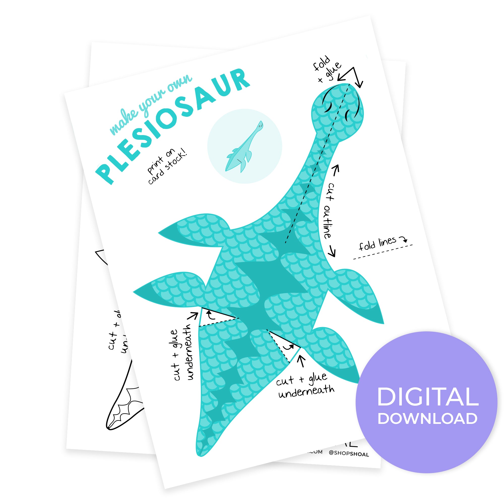 Folding Paper Plesiosaur – Shoal