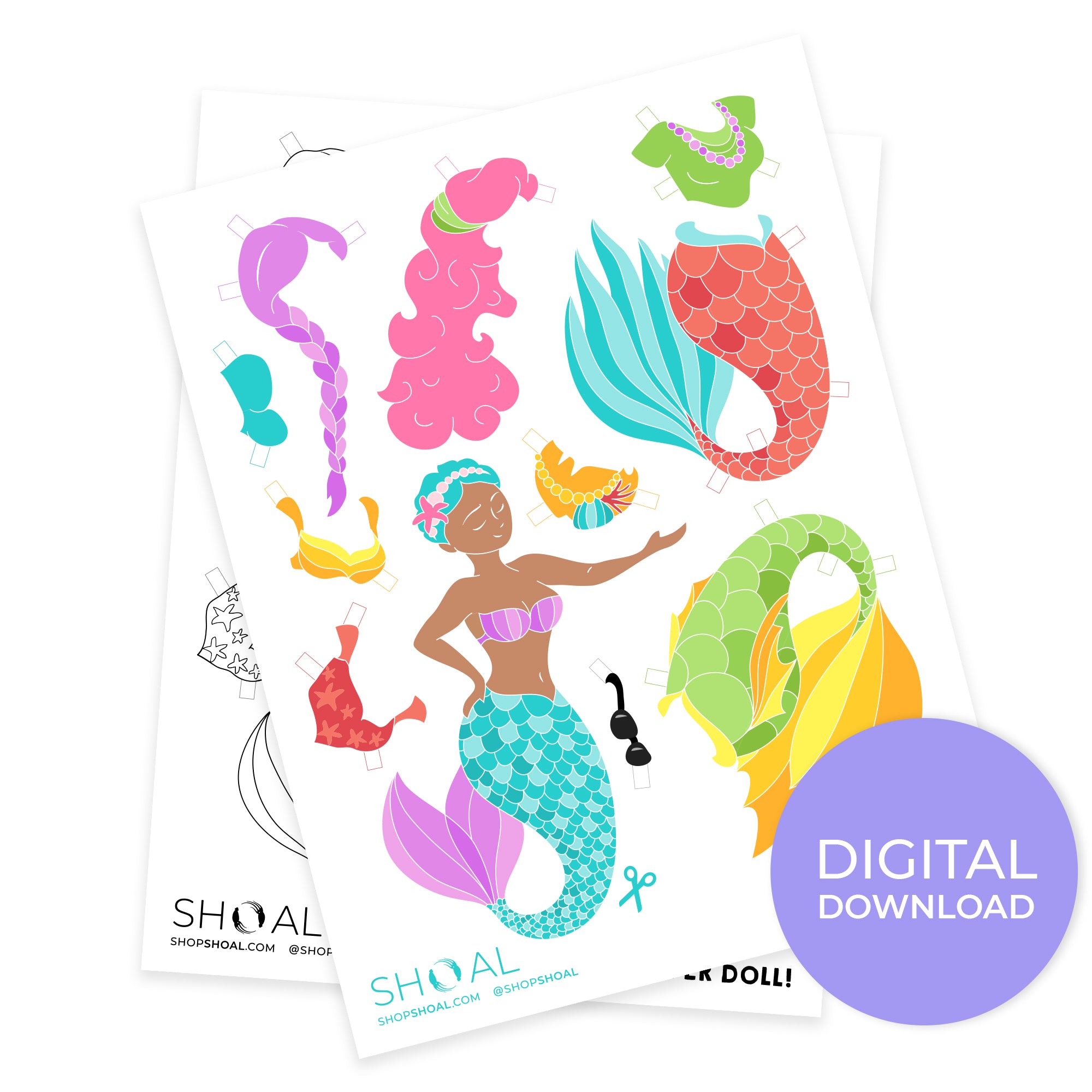 Mermaid Paper Doll – Shoal