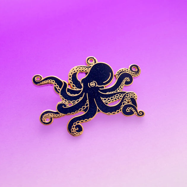 Glitter Octopus Pin – Shoal