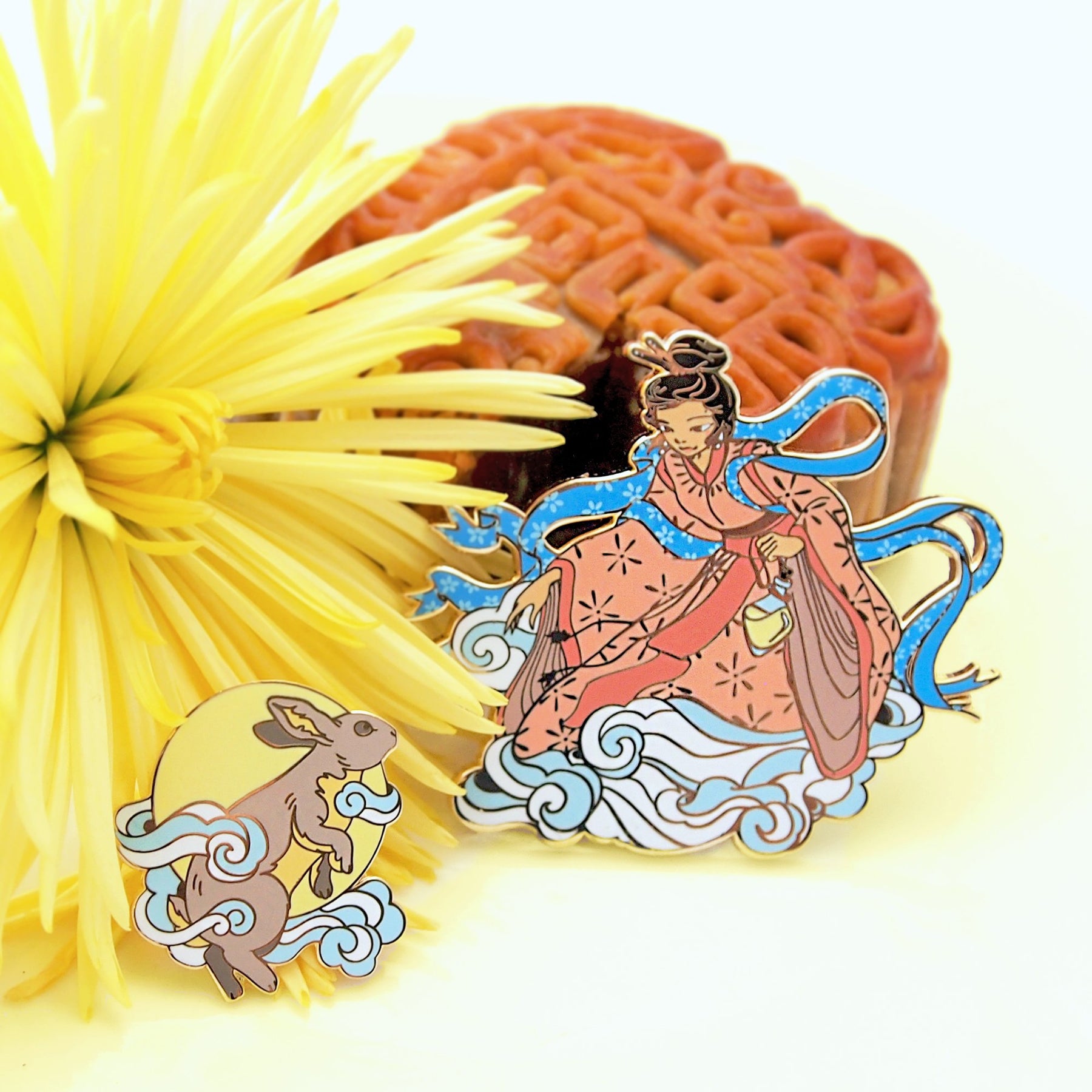 Moon Goddess and Rabbit Pin Set – Shoal