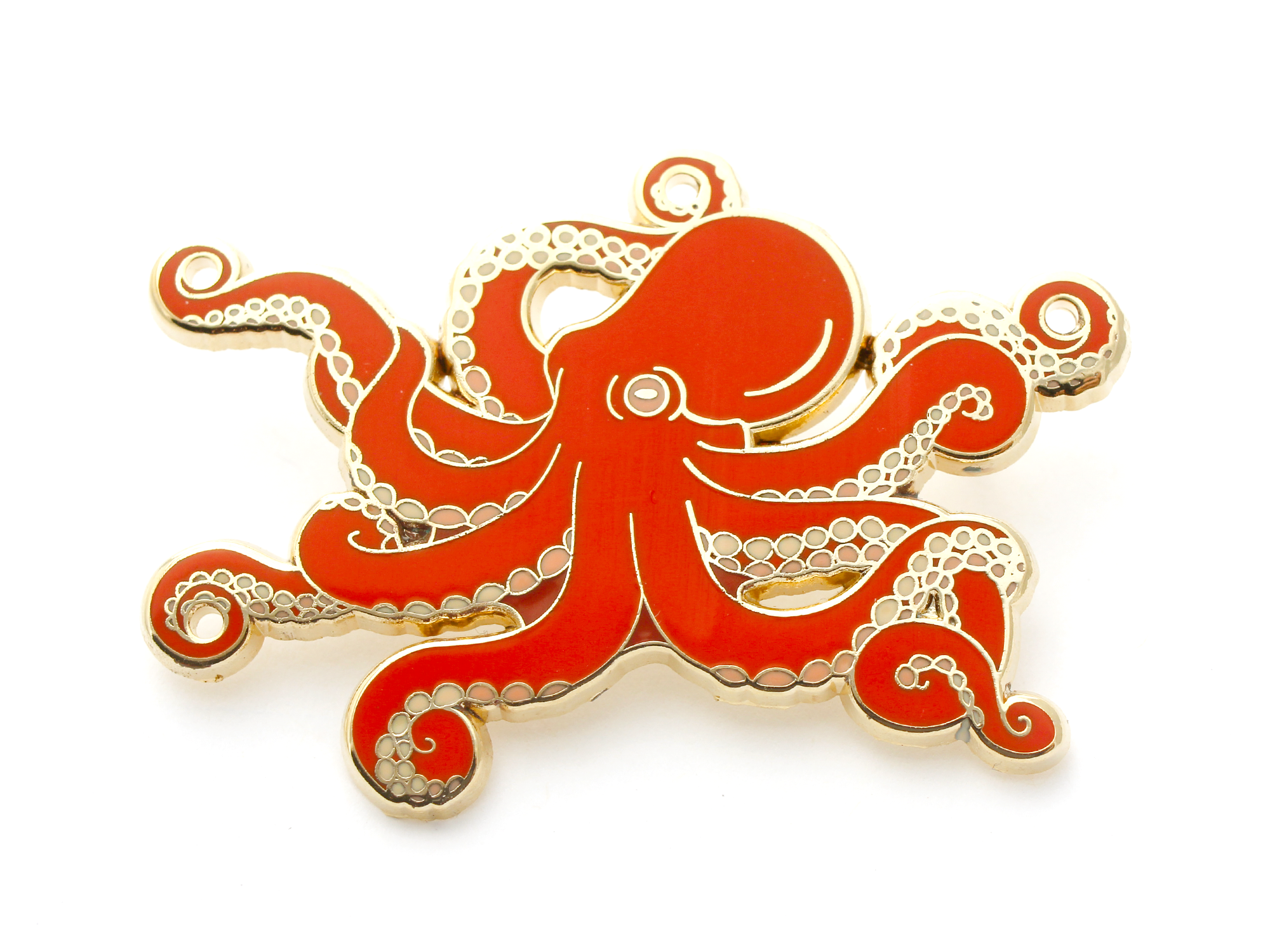 Red Octopus Pin – Shoal