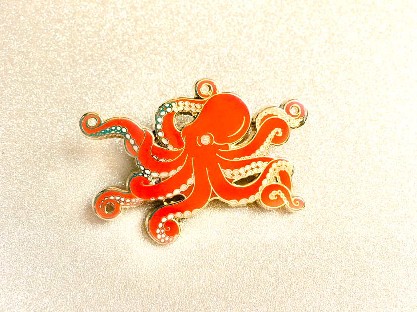 Red Octopus Pin – Shoal